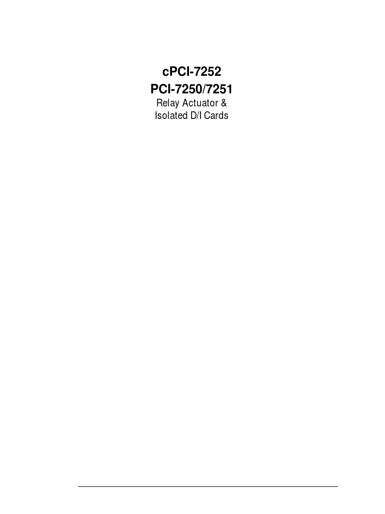 Adlink Nudaq PCI 7250 | PDF | Relay | Diode