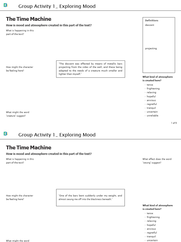 Group Activity 1 - Exploring Mood | PDF