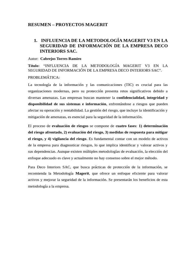 Resumen Magerit | PDF