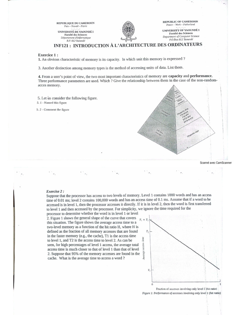 Fiche TD Architecture Des Ordinateurs (Inf121) | PDF