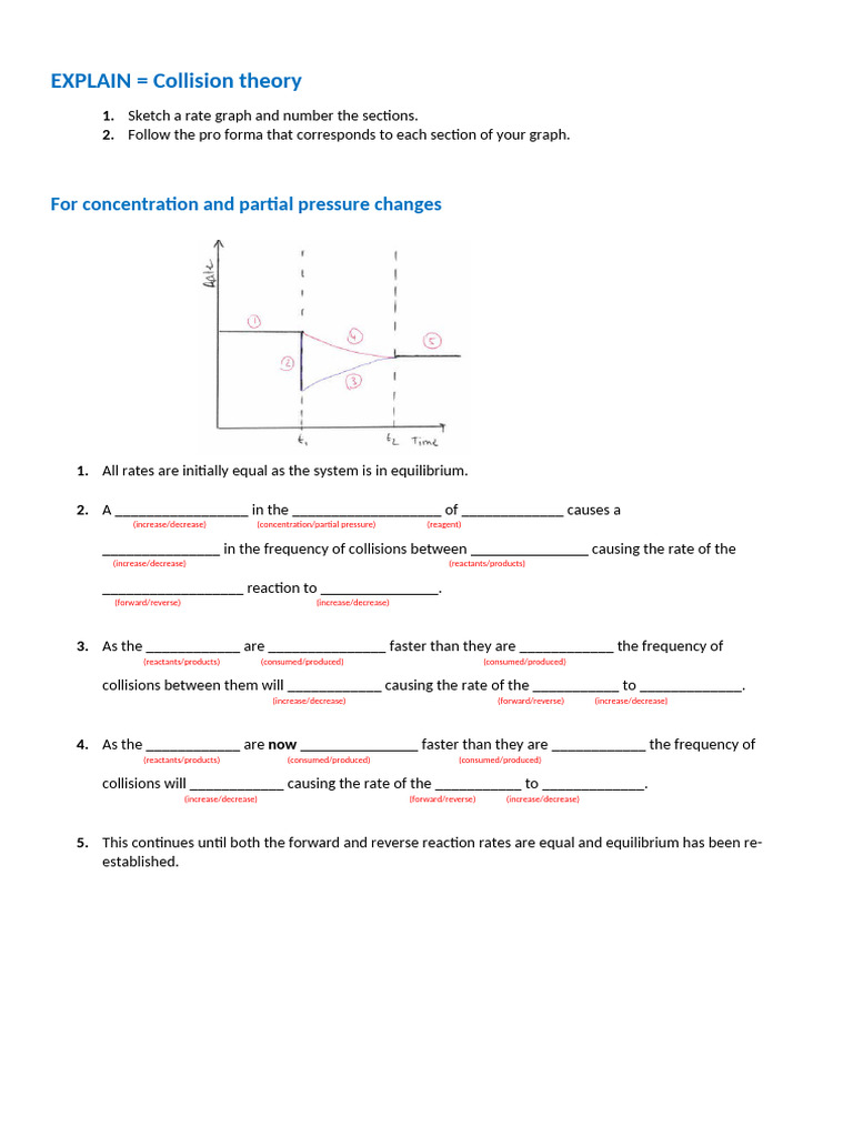 Collision Theory and Equilibrium Changes | PDF | Reaction Rate ...