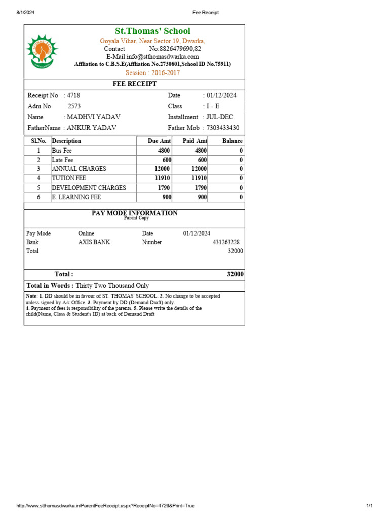 MADHVI RECEIPT | PDF | Payments | Banking