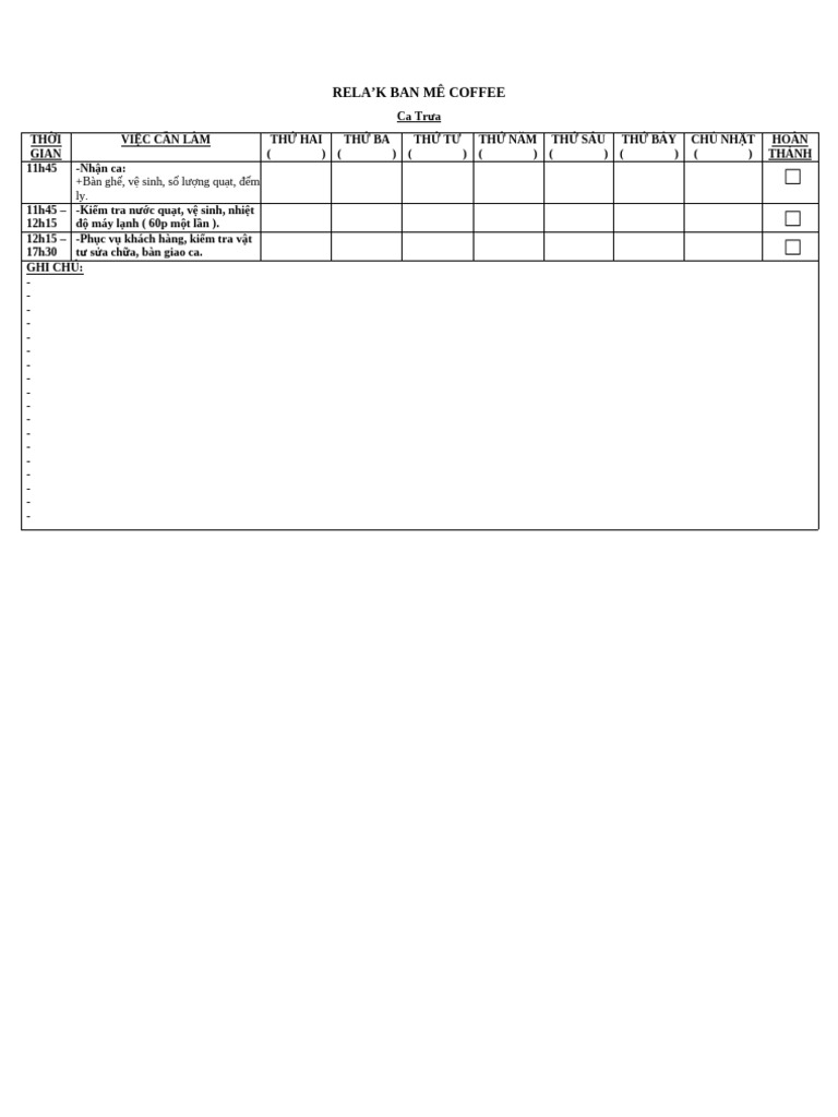 Relak CA Trưa End | PDF