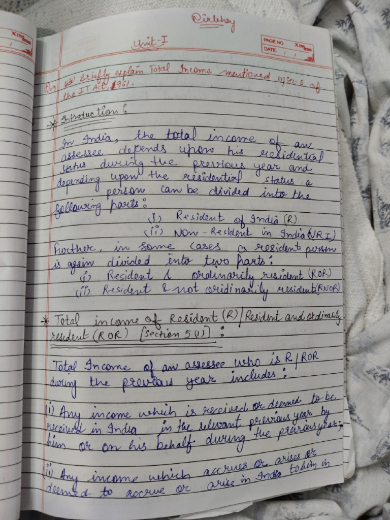 Income Tax Notes U1-4 75% | PDF