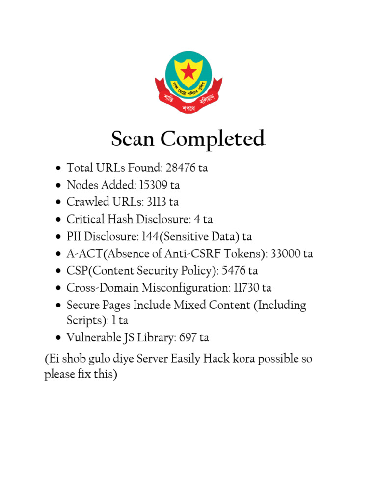 Dhaka Bank Scan Completed | PDF