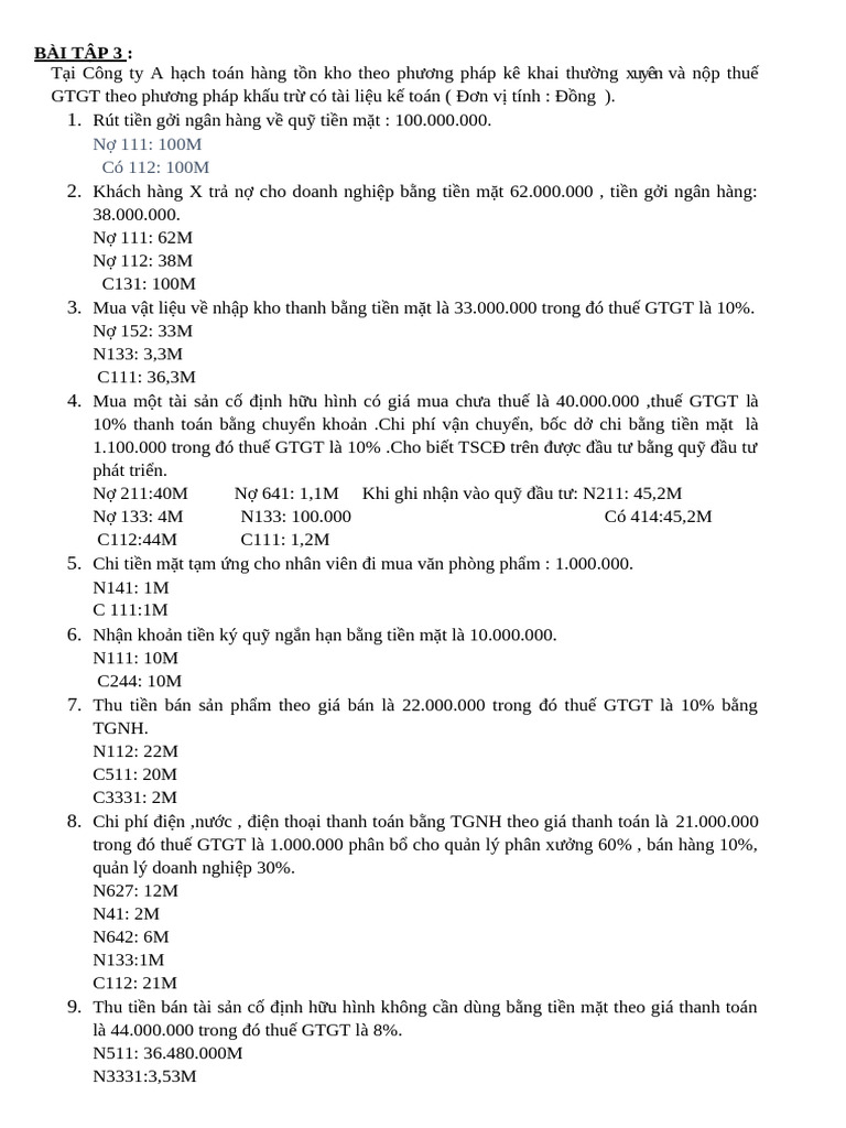 BÀI TẬP 3 5 C1 | PDF