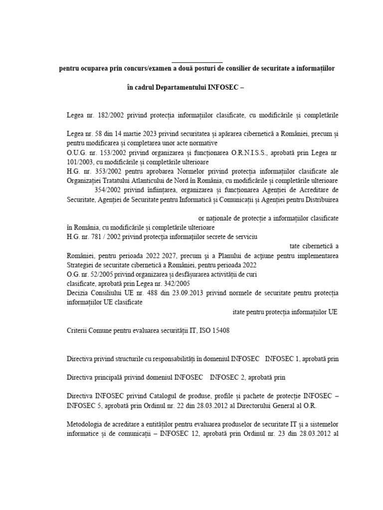 Bibliografie Tematica Concurs | PDF