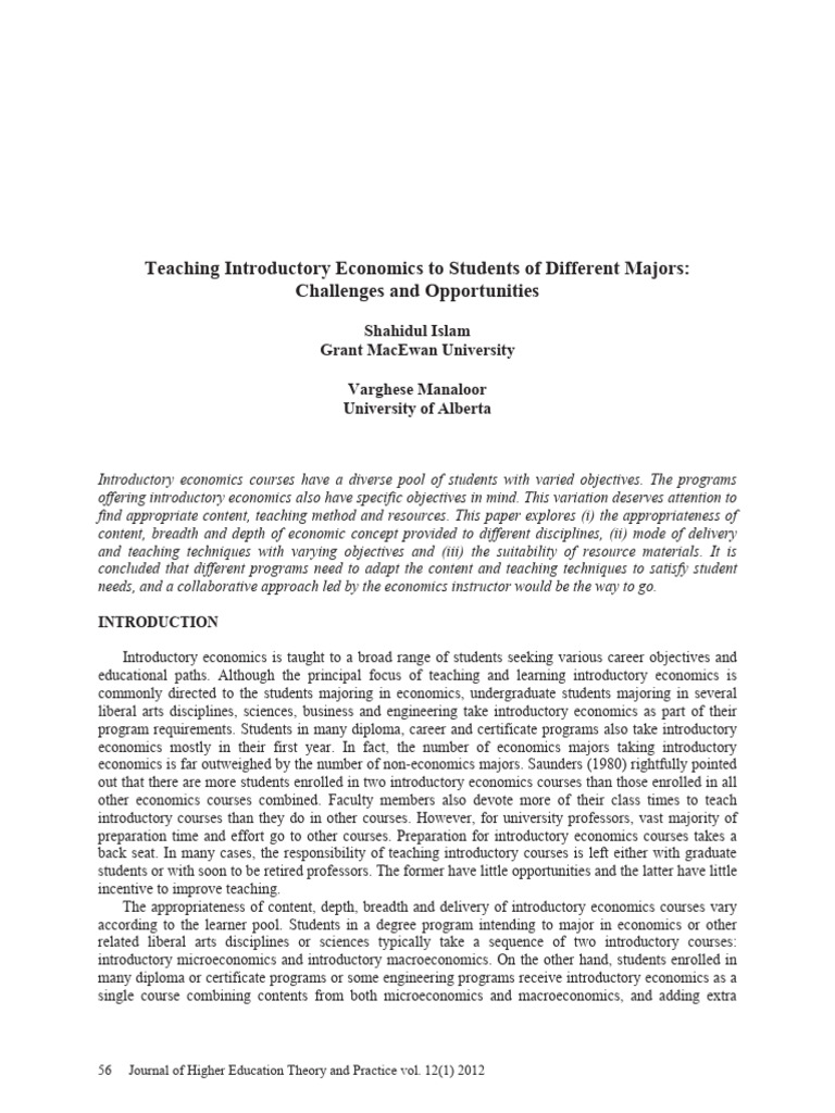 Teaching Introductory Economics To Stude | PDF | Economics | Inflation