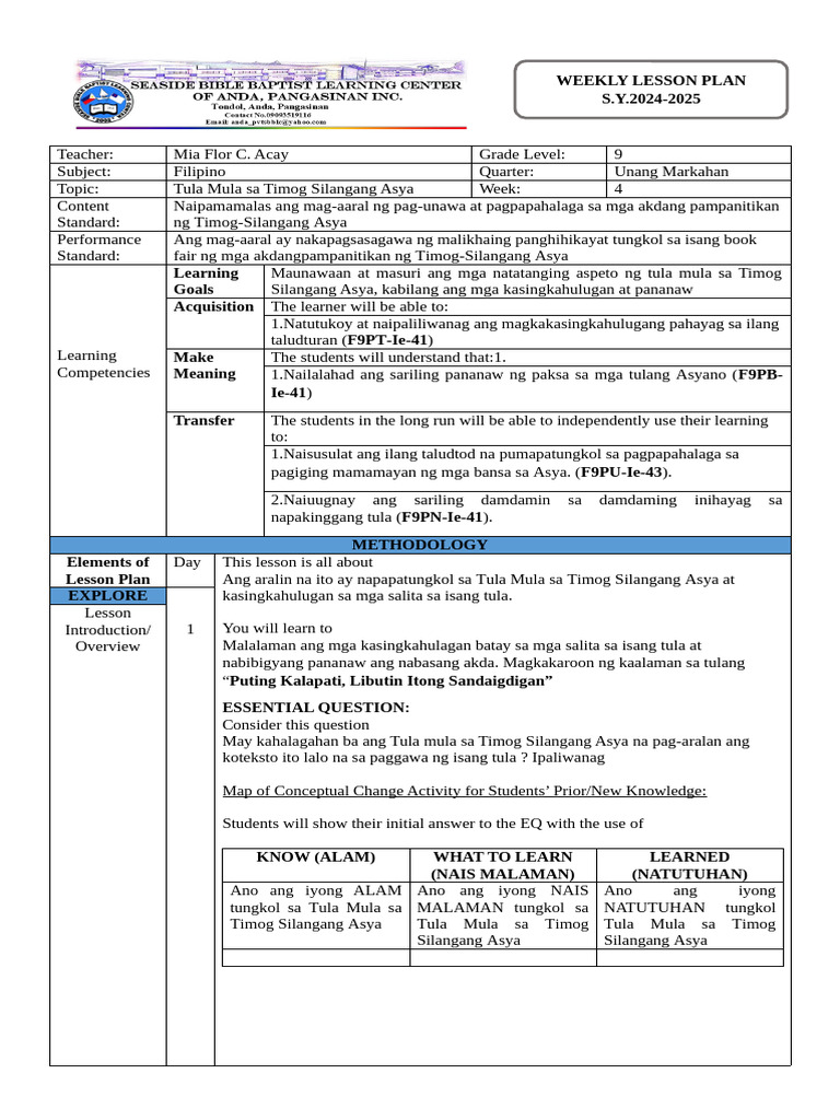 4 Weekly LP G9-Fil | PDF