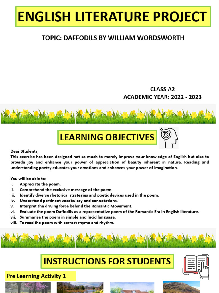 A2 Project English | PDF | Poetry | Lyric Poetry