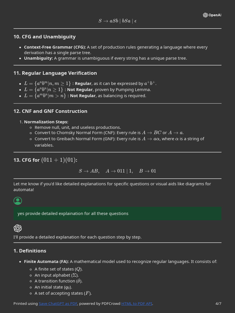 ToC Assignment Solution | PDF | Syntax | Mathematical Logic