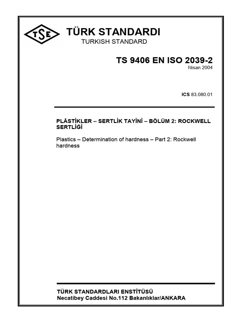 TS 9406 en Iso 2039 2 | PDF