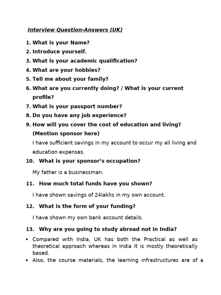 INTERVIEW QA-BPP | PDF | United Kingdom