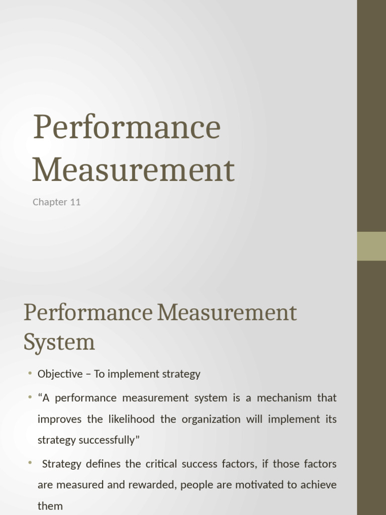 Performance Measurement | PDF | Measurement | Innovation