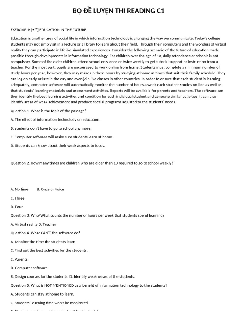 ĐỀ LUYỆN THI READING C1 | PDF | Anthropology | Race (Human Categorization)