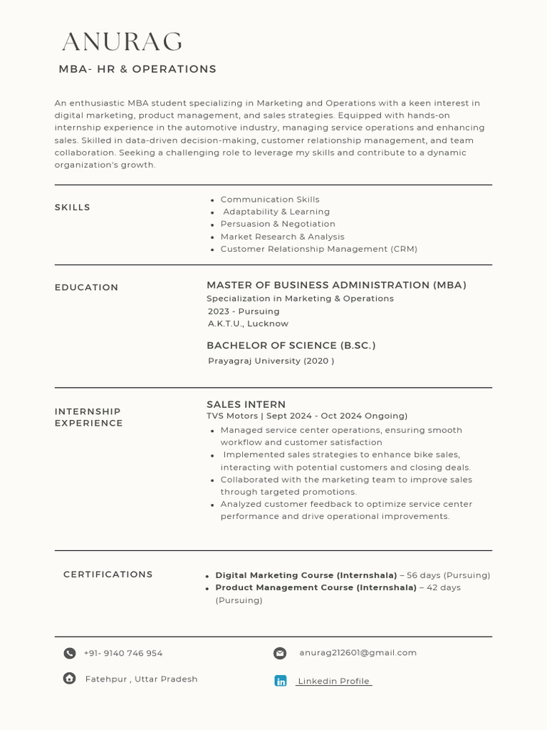 (Anurag CV) New | PDF