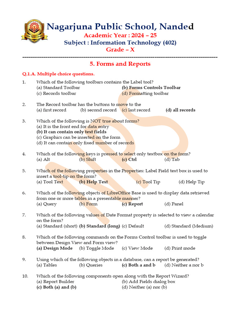 forms and reports | PDF | Databases | Table (Database)