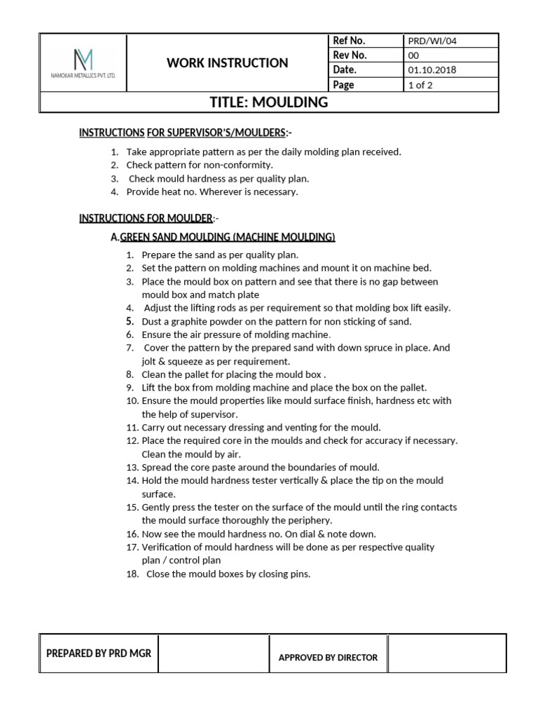 MOULDING | PDF | Mold | Industrial Processes