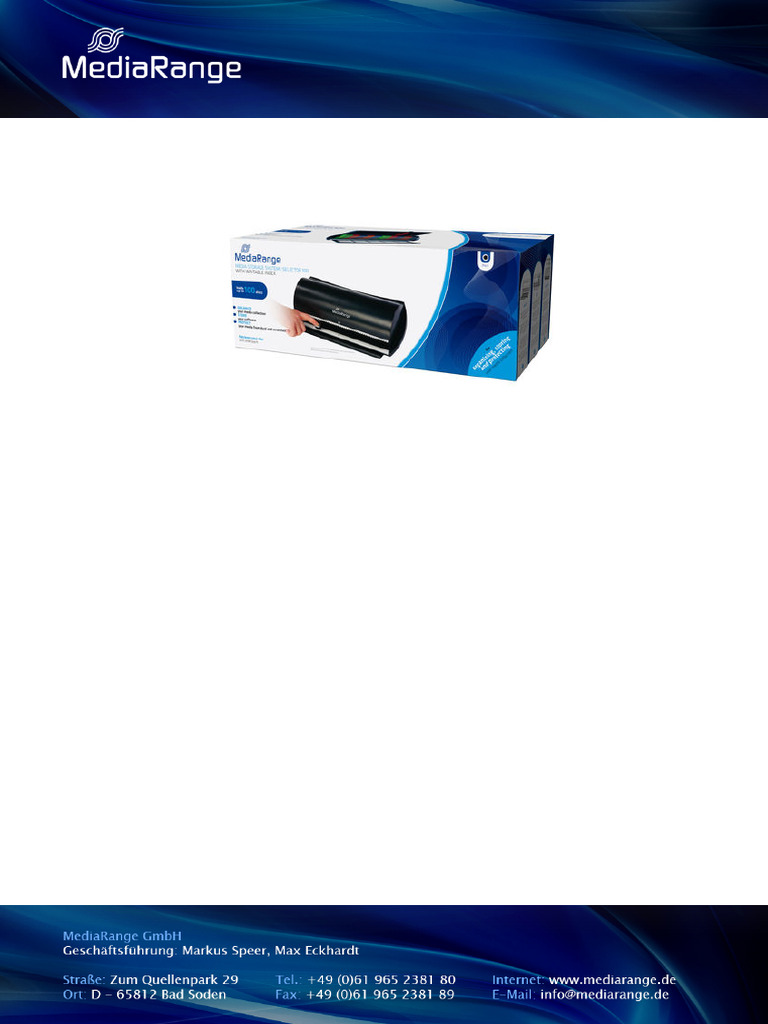 MediaRange Selector 100 Disc Storage Case | PDF