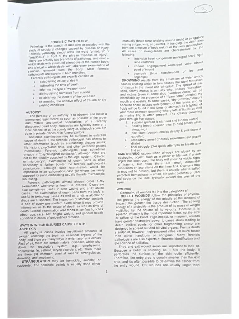 Forensic Pathology | PDF