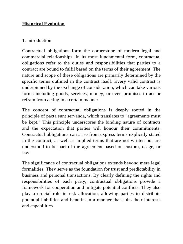 Historical Evolution of Contract Law | PDF | Equity (Law) | Consideration