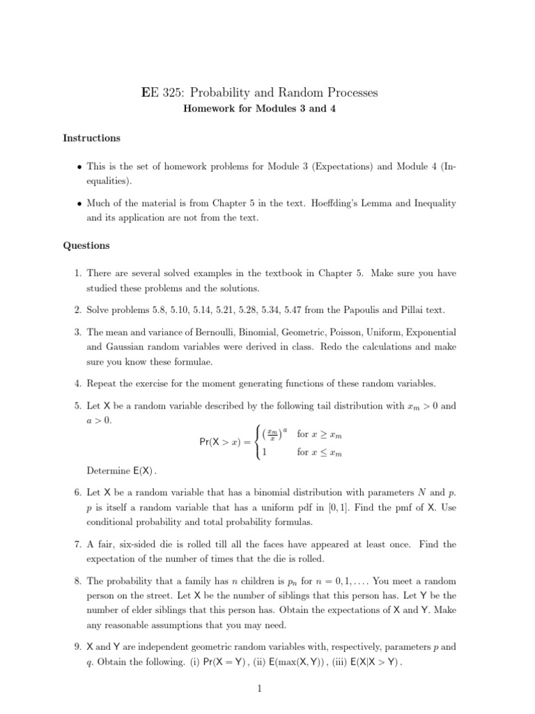 module3-4-hw (1) | PDF | Probability Distribution | Expected Value