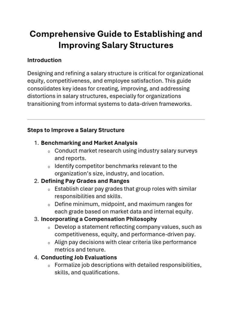 Guide to Improving Salary Structures | PDF | Cost Of Living | Salary
