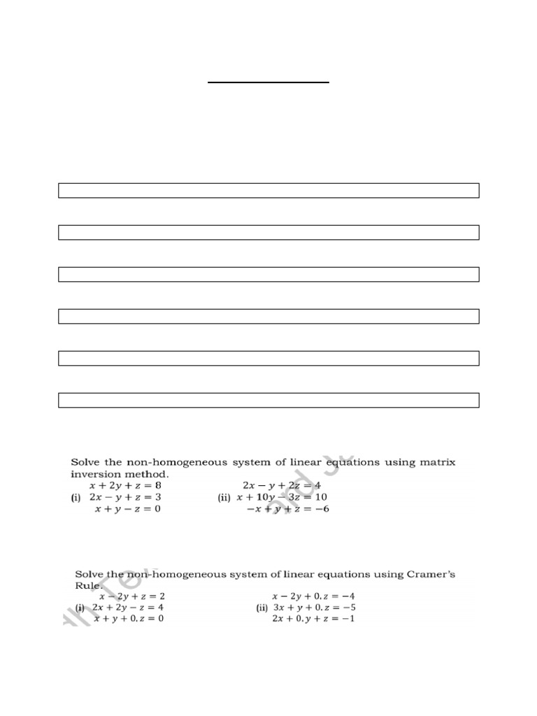 Math Assignment Questions List | PDF