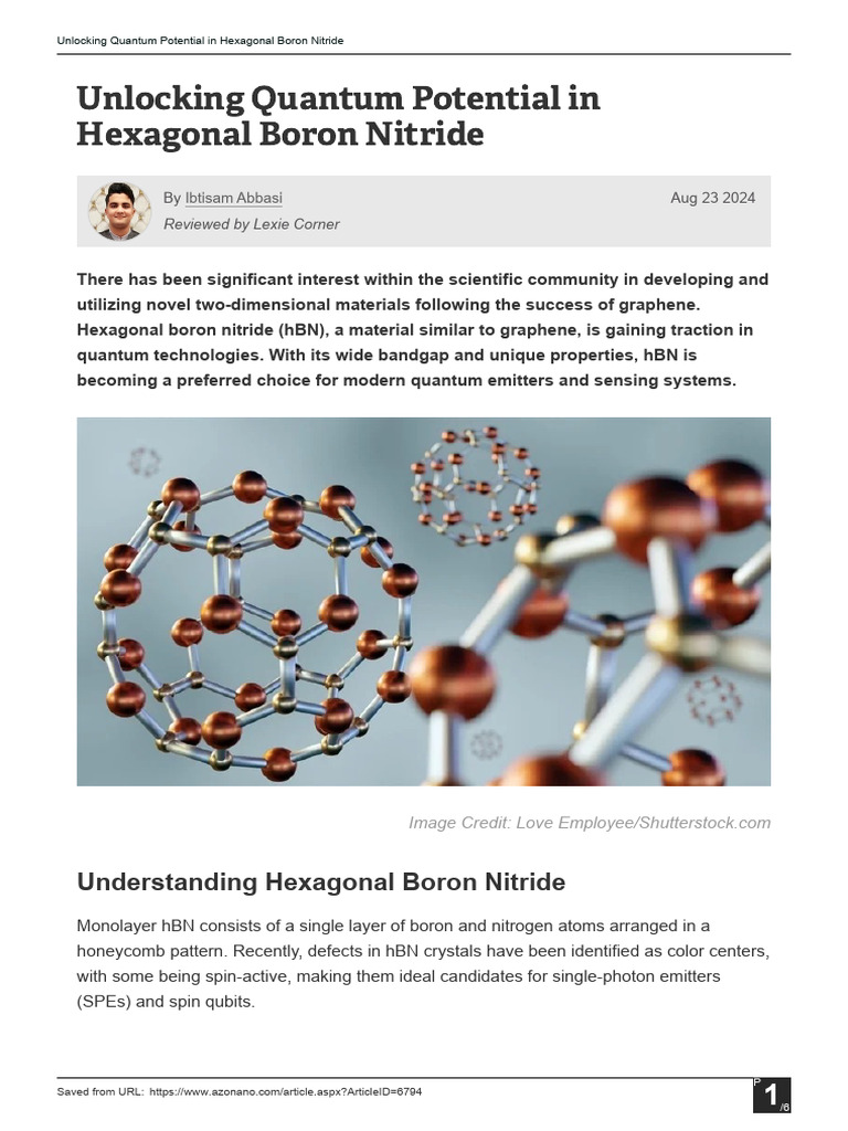 Unlocking-Quantum-Potential-in-Hexagonal-Boron-Nitride | PDF | Laser | Electromagnetism