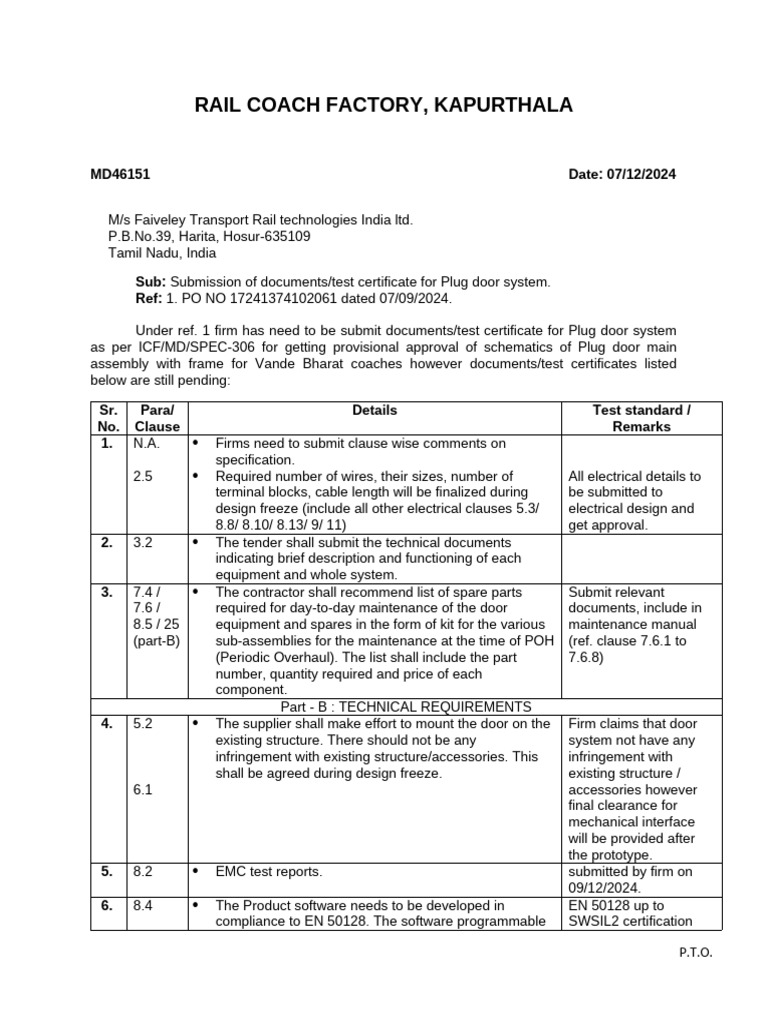 Plug Door Documents - Faively | PDF | Electrical Connector