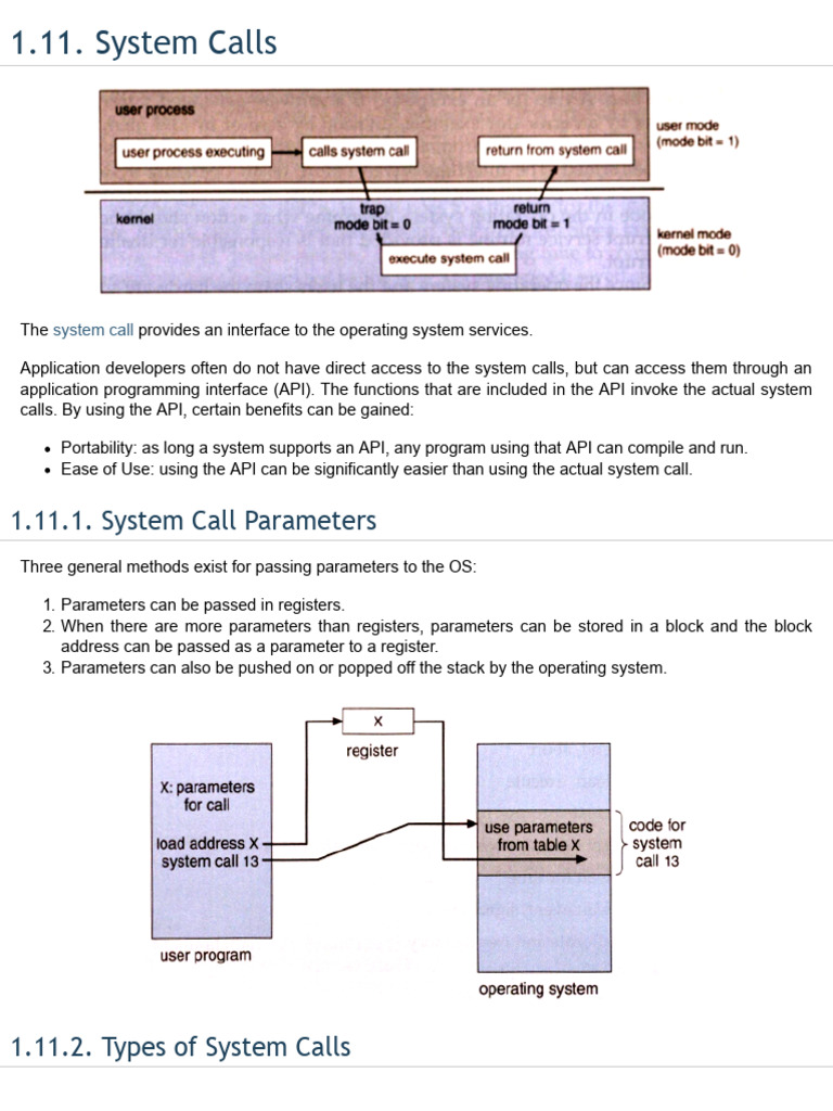 1.11. System Calls - Operating Systems Study Guide | PDF | Computer File | Operating System