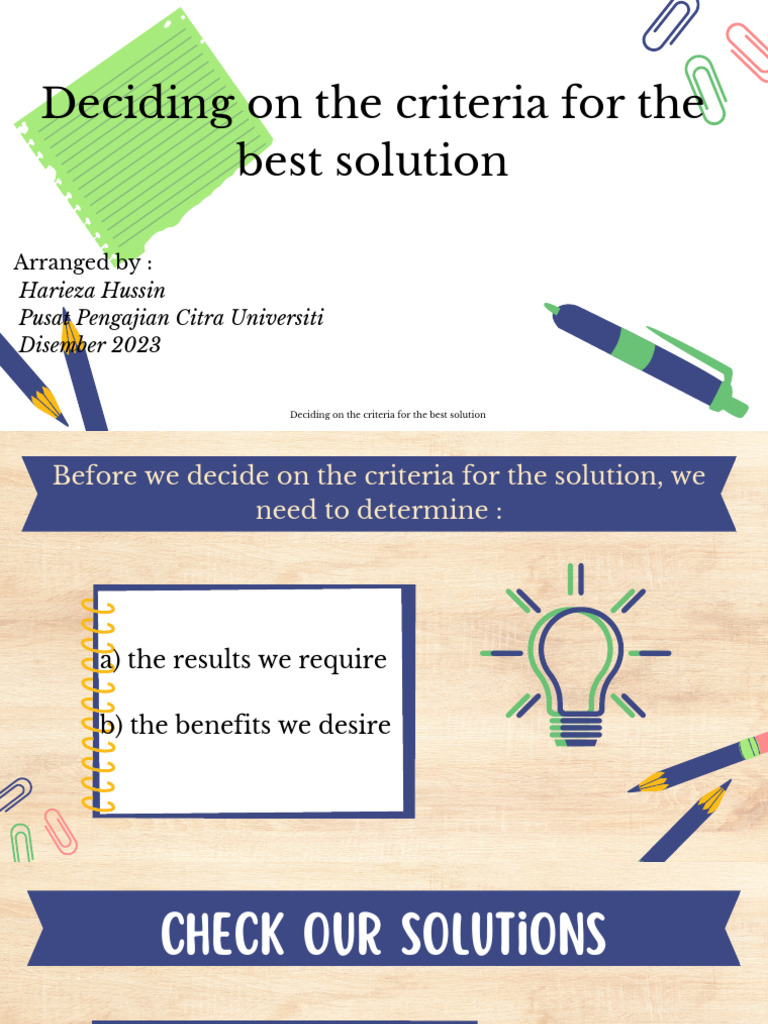 criteria for solution (1) | PDF