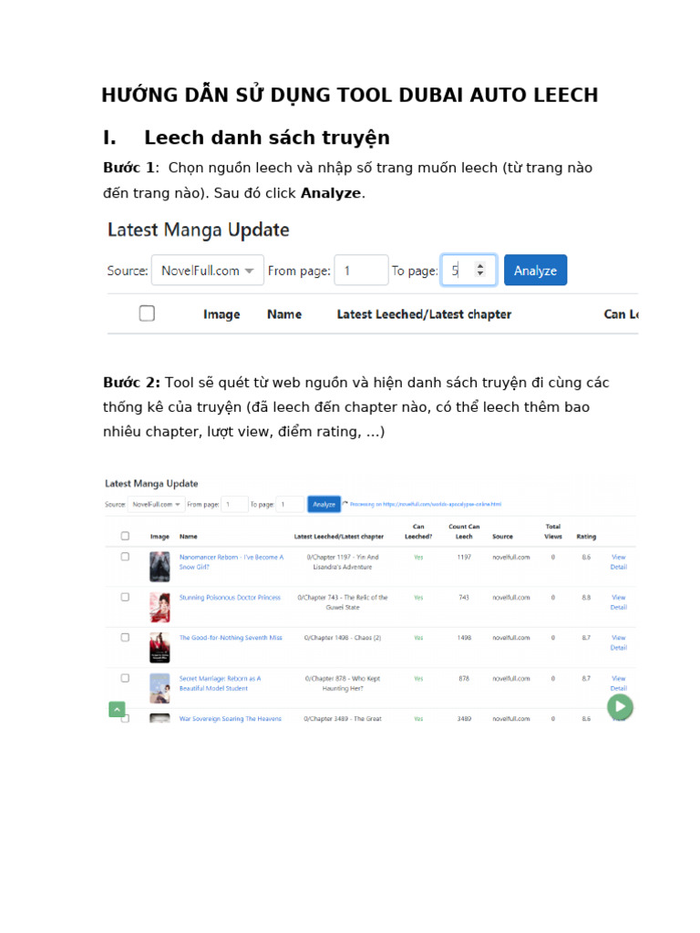 HƯỚNG DẪN SỬ DỤNG TOOL DUBAI AUTO LEECH | PDF