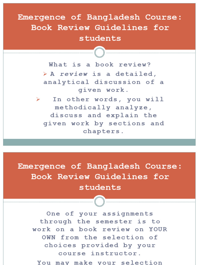 Book Review Guidelines for Students | PDF | Note (Typography) | Narrative