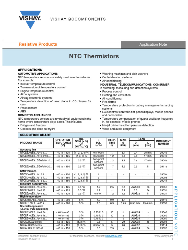 Thermistor | PDF | Electrical Resistance And Conductance | Materials