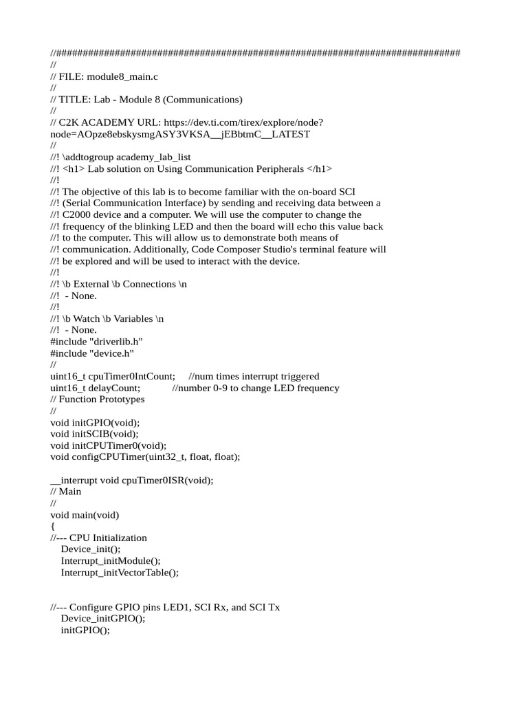 Sci Uart Led Blink | PDF | Computer Programming | Computer Architecture Sci Uart Led Blink | PDF | Computer Programming | Computer Architecture