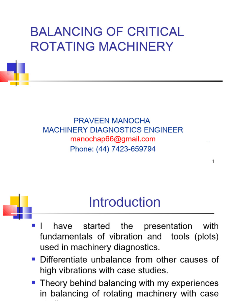 Mass Balancing of Critical Machinery 1726208650 | PDF | Turbine | Machines