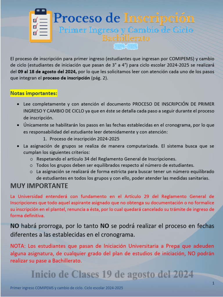 Proceso Insc NI 2024-2025 | PDF | Contraseña