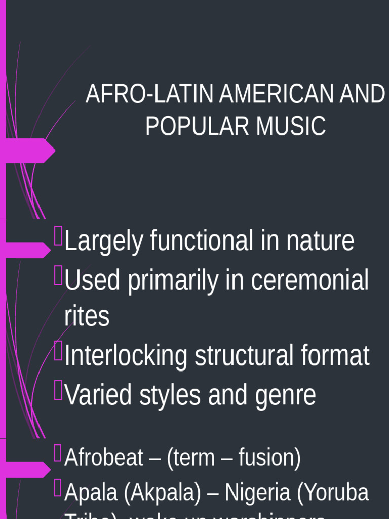 Afro-Latin Music: Styles and Instruments | PDF | Musical Instruments ...