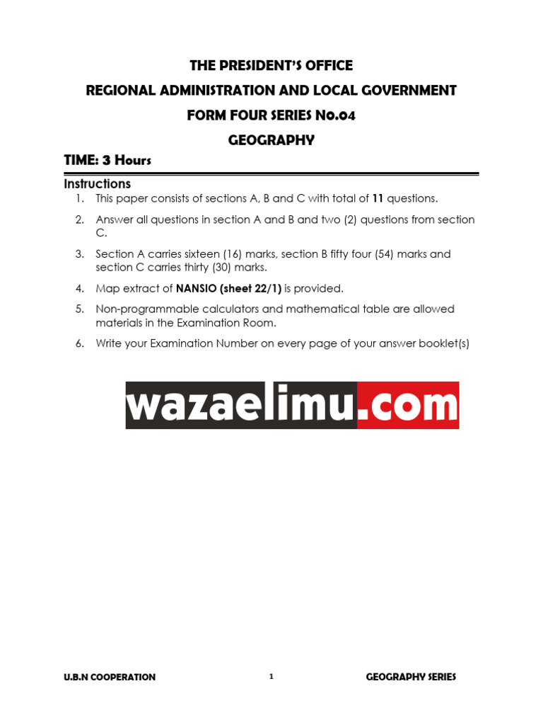 Geography Exam Paper Instructions | PDF | Glacier | Oceans