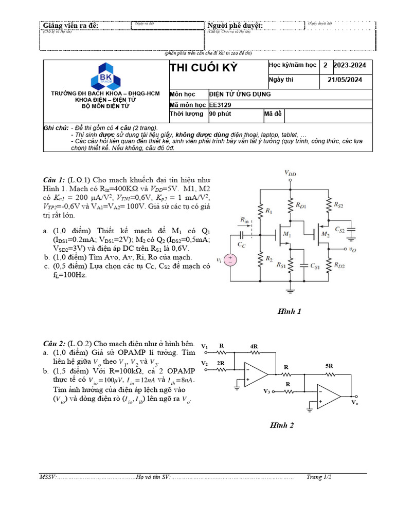 AE Cuoi Ky 2023 2024 HK2 CQ - Final | PDF