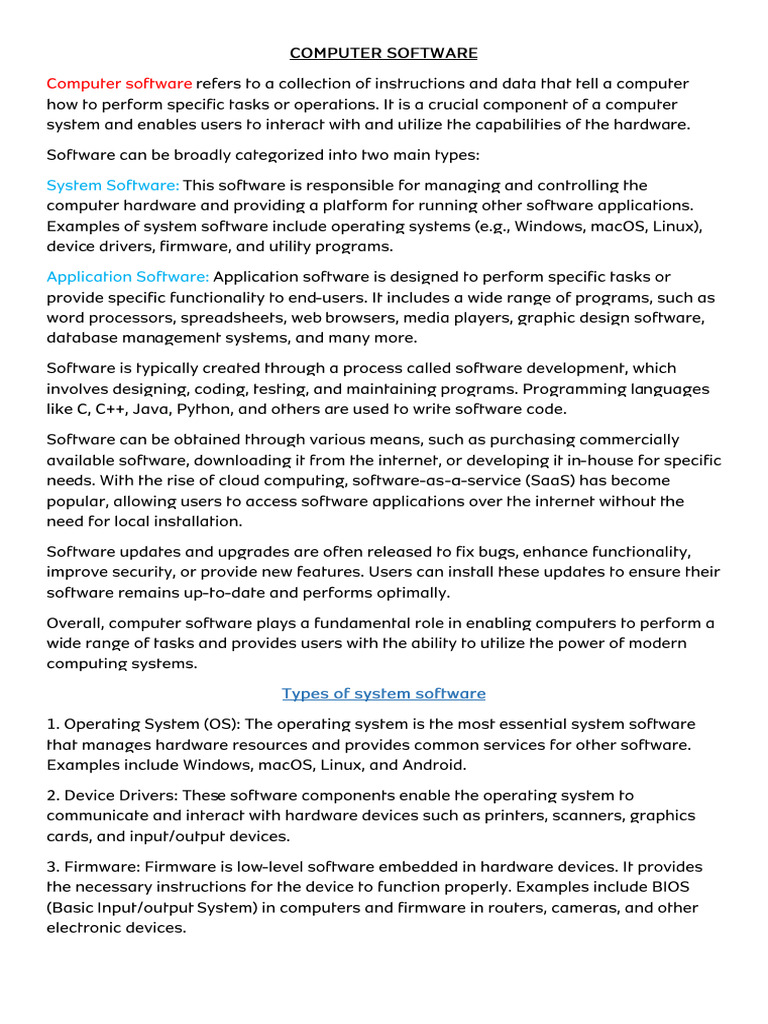 System softwares | PDF