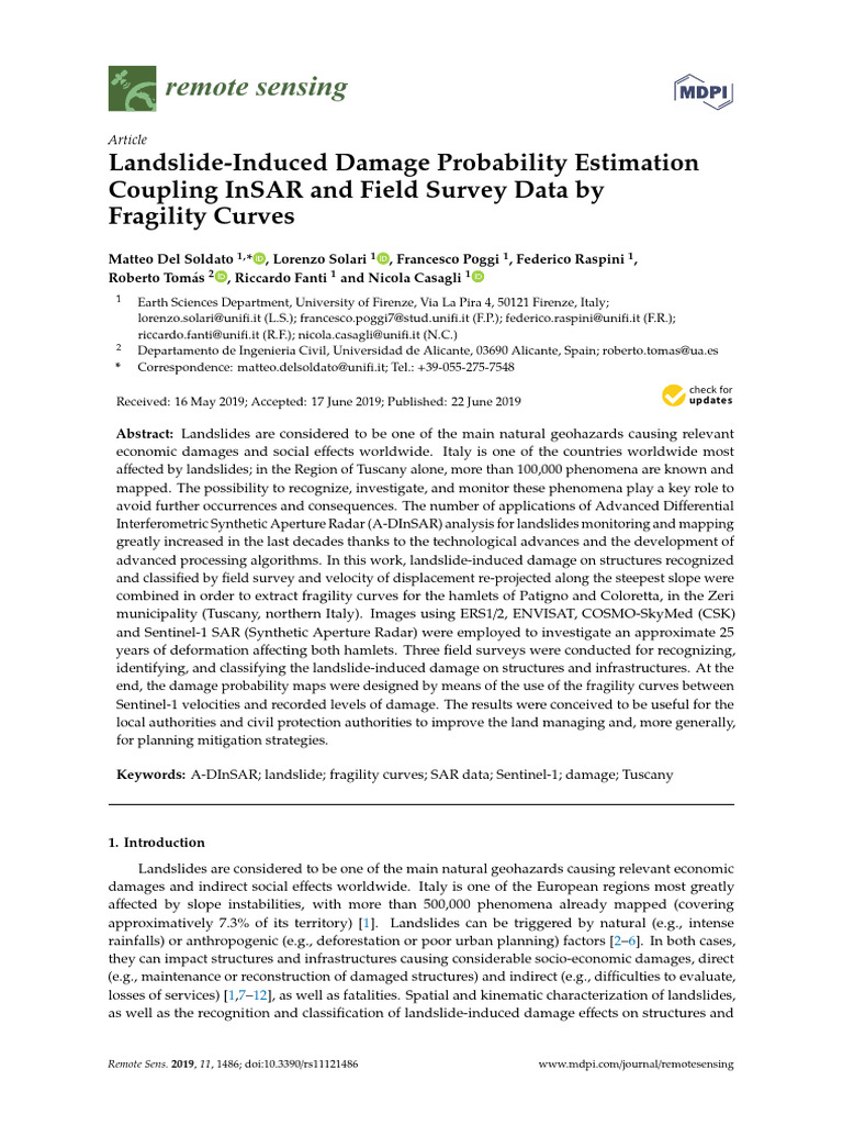 Landslide-Induced Damage Probability Estimation Frag | PDF
