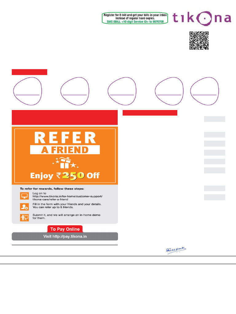 Tikona July Bill | PDF | Cheque | Payments