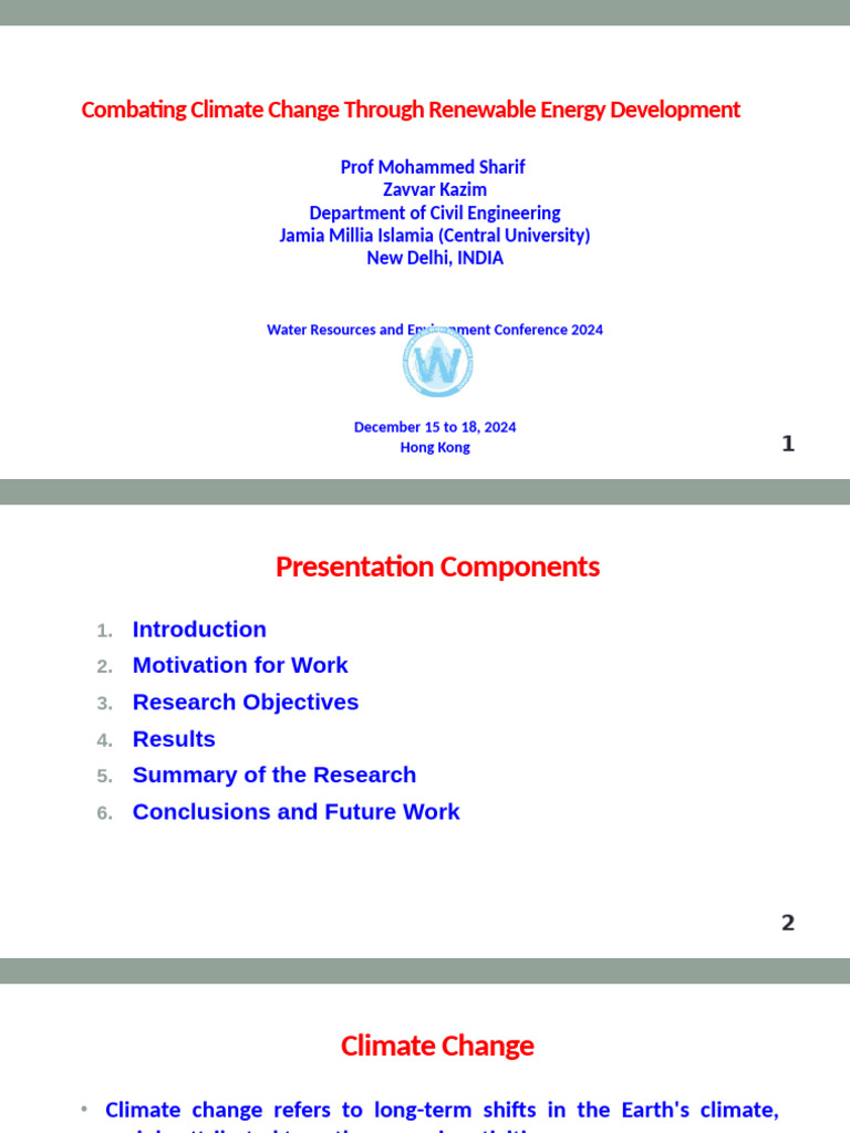 WRE Hong Kong Presentation 2024 | PDF | Climate Change | Renewable Energy