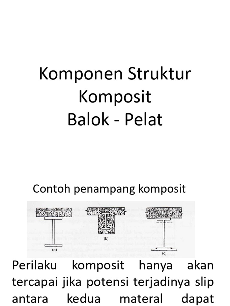 Komponen Struktur Komposit_balok Pelat(1) | PDF