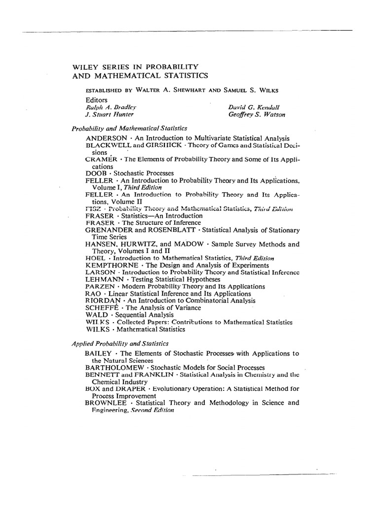 An Introduction To Probability Theory and Its Applications | PDF