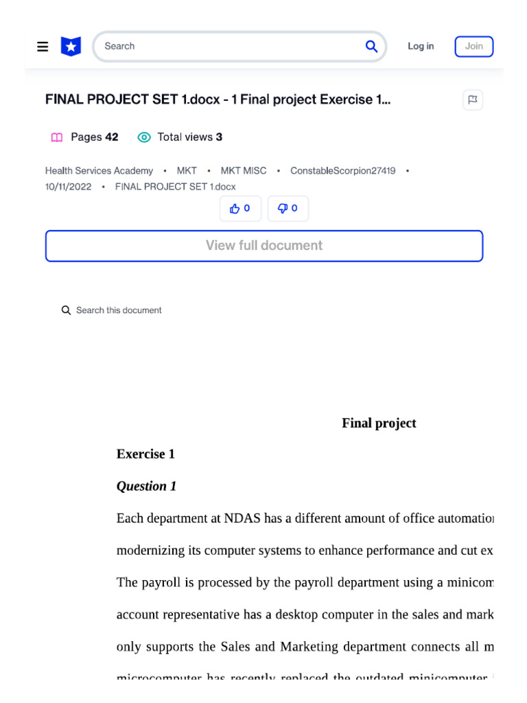 Project 1 Ndas | PDF