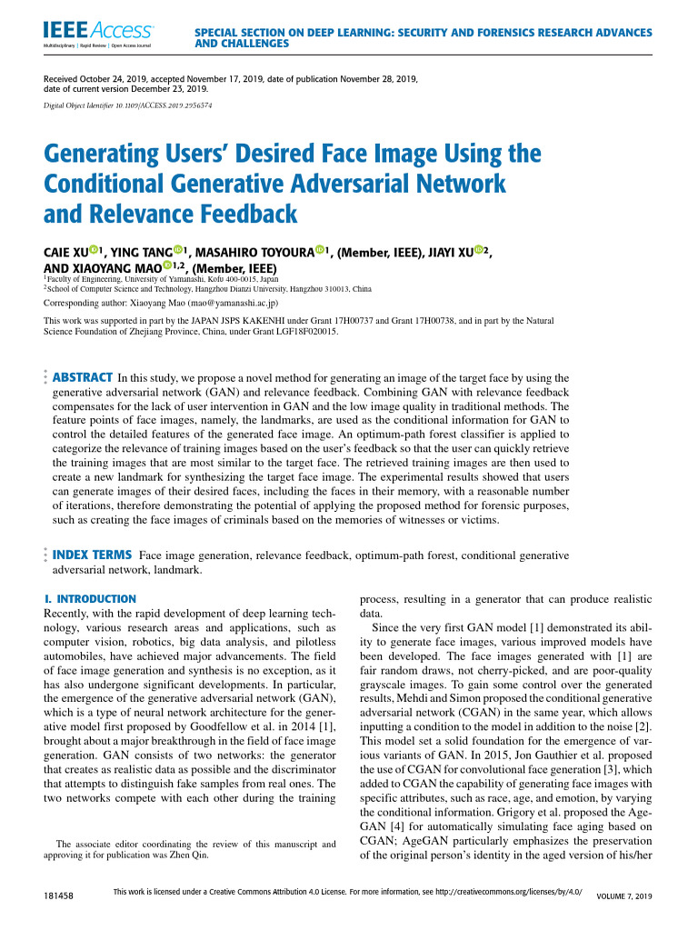 Generating Users Desired Face Image Using The Conditional Generative Adversarial Network and ...
