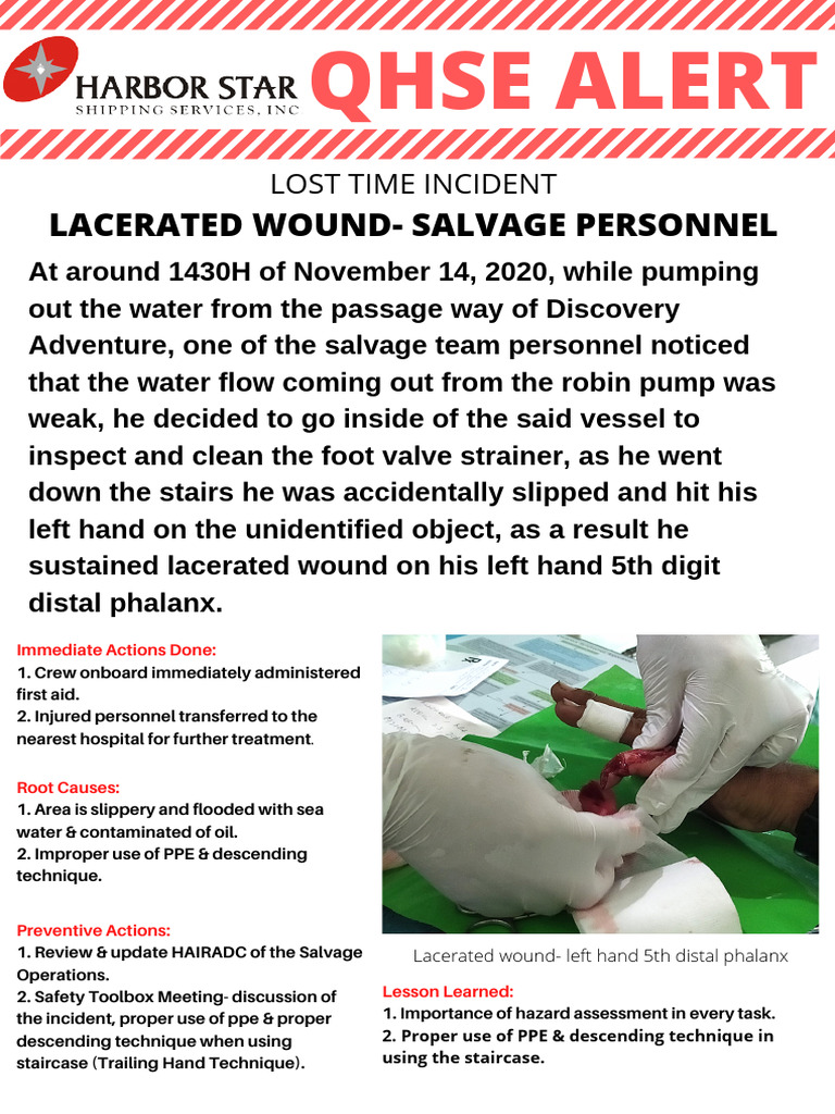 Qhse Alert-Lost Time Incident | PDF